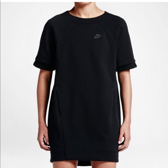 Nike | Dresses | Nike Tech Fleece Athletic Dress Black Medium | Poshmark